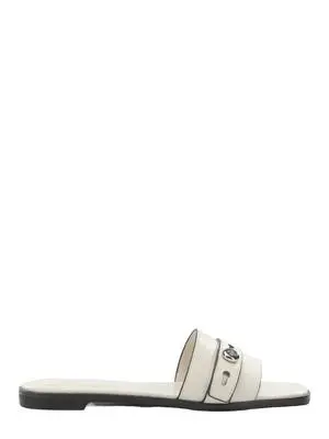 Tory Burch TORY BURCH Romy Suede Slide Sandals White