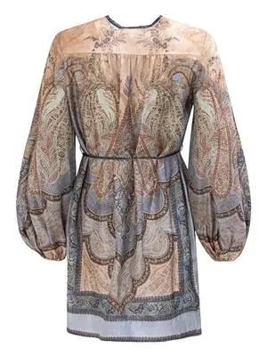 Zimmermann Printed Silk Mini Dress - Multicolour
