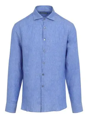 Canali Linen Regular-fit Shirt - Blue