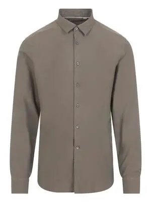 Canali Elegant Cotton-silk Blend Shirt For Ss26 - Brown