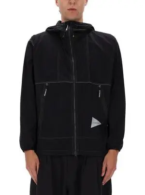 AND WANDER Durable Nylon Sports Jacket - Black