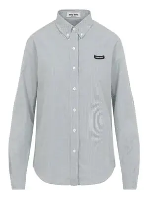 Miu Miu Poplin Shirt - Green