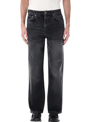 REPRESENT Relaxed Fit Jeans With Whiskering Detail - Aged Black
