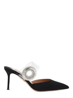 AQUAZZURA Silk Hoop Heeled Pumps - Black