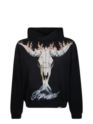 REPRESENT British Cowboys Skull Graphic Sweatshirt - Nero