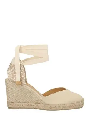 CASTAÑER Castaner Canvas Ankle-Tie Espadrille Wedge Sandals