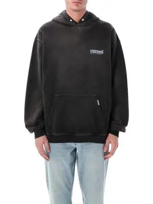 REPRESENT Oversized Graphic Hoodie - Stained Black