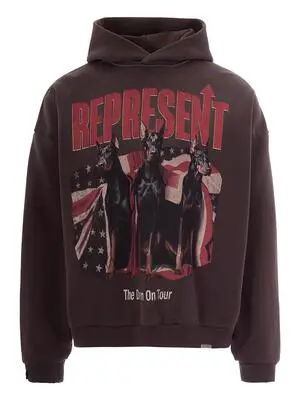 REPRESENT Graphic Print Hoodie - Nero