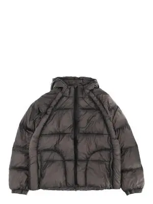 REPRESENT Zip Up Puffer Jacket - Black