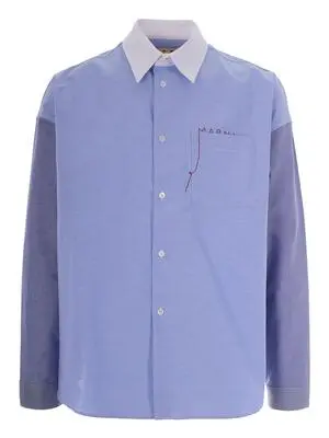 Marni Mini Woven Casual Shirt - Sapphire