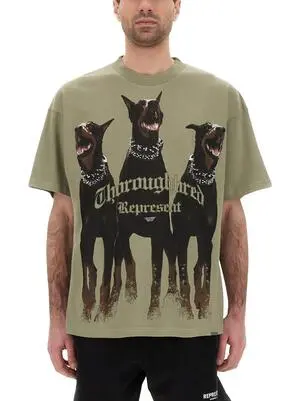 REPRESENT Thoroughbred Graphic T-shirt Size - Brown
