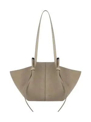 Yuzefi Structured Suede Tote Bag - Beige