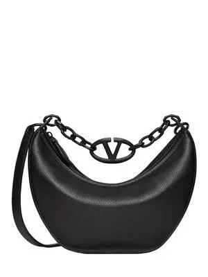 Valentino Garavani Mini Vlogo Moon Hobo Handbag - Nero