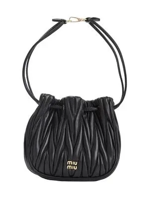 Miu Miu Quilted Nappa Leather Pouch - Black
