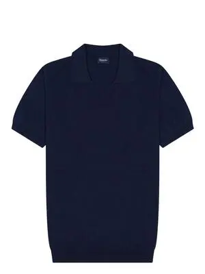DRUMOHR Cotton Polo Sweater - Blue