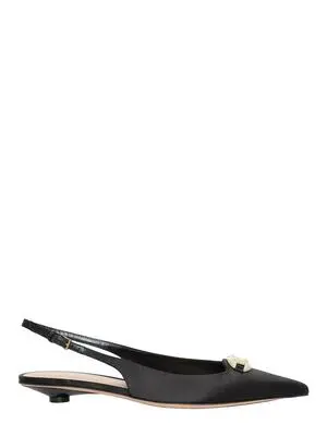 Valentino Garavani Slingback Ballerina Flats With Embellishment - Nero
