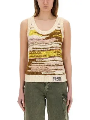 Moschino Textured Knit Top - Multicolour