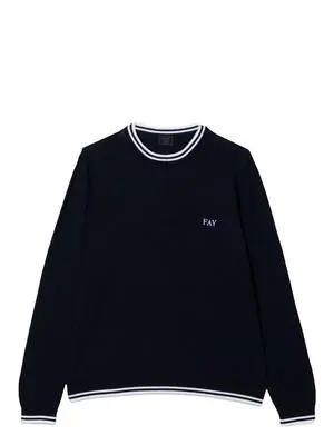 FAY Teen Crewneck T-shirt - Blue