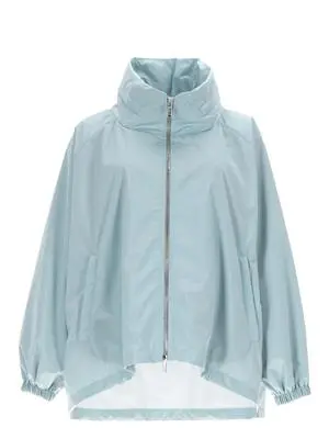 MOORER Stand Collar Oversized Jacket - Azure