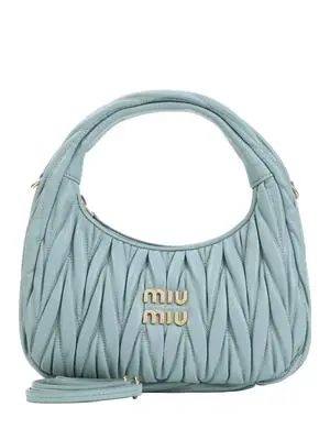 Miu Miu Mini Wander Matelassé Hobo Handbag - Green