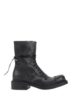 Miu Miu Lace-up Ankle Boots - Black
