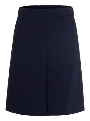 PAROSH High-waisted Tailored Shorts With Elasticated Waistband - Blu