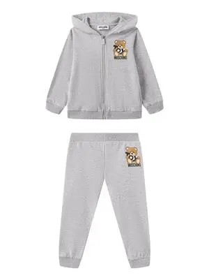 Moschino MOSCHINO Baby Mini Suit Set With Teddy Bear Motif Grey