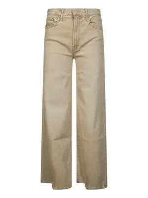 MOTHER Cotton Wide Leg Jeans - Marrone