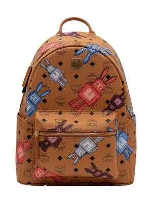 Mcm Stark Medium Fashion Backpack - Cognac