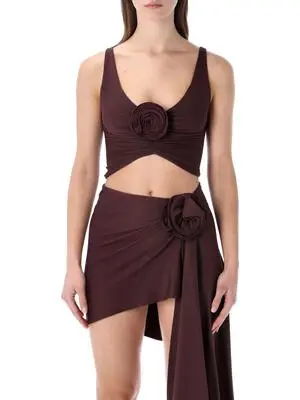 Magda Butrym Rose Detail Top - Purple