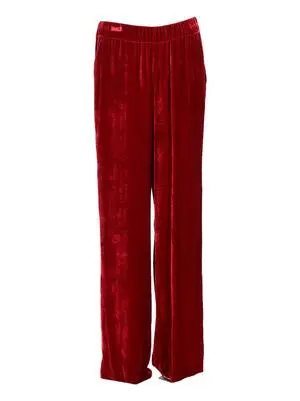 P.a.r.o.s.h Chic Silk-blend Trousers - Red