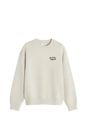Maison Kitsuné Long Sleeve Logo Sweatshirt For - Ivory
