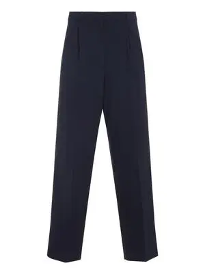 Miu Miu Wool Blend Straight Leg Trousers - Blue