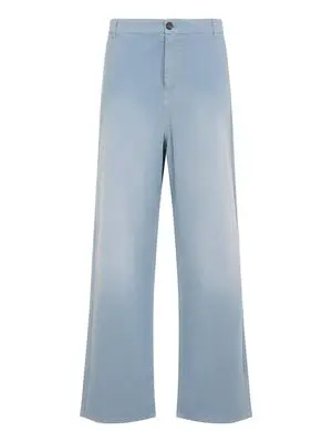Miu Miu High-waisted Straight Leg Trousers - Blue