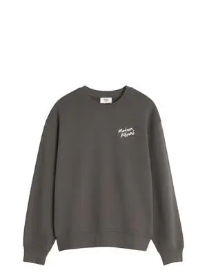 Maison Kitsuné Cotton Sweatshirt Wih Logo - Brown