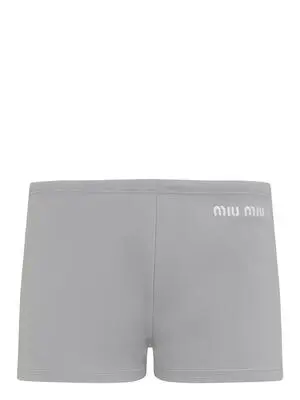Miu Miu Technical Yarn Shorts - Grey