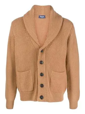 DRUMOHR Shawl Collar Ribbed Knit Cardigan - Multicolour