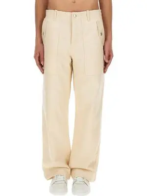 Maison Kitsuné Workwear Cotton Trousers - Ivory