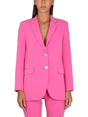 Michael Kors Crepe Boyfriend Blazer - Fuchsia