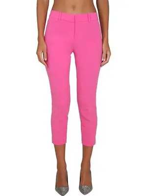 Michael Kors Tailored Straight-leg Cropped Trousers - Fuchsia