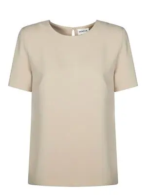 PAROSH PAROSH Cady Crewneck Short Sleeved Blouse