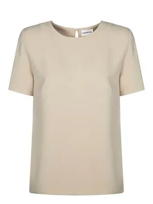 PAROSH PAROSH Cady Crewneck Short Sleeved Blouse