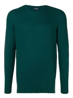 DRUMOHR Crew Neck Wool Sweater With Ribbed Trims - Multicolour