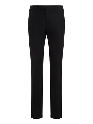 Etro Wool And Mohair Blend Tailored Trousers - Black