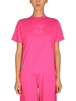 Alexander McQueen Logo Embellished T-shirt - Fuchsia