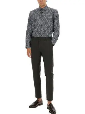 Etro Cotton Shirt With All-over Print - Multicolour