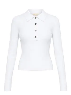 MICHAEL KORS MICHAEL BY MICHAEL KORS Slim Fit Ribbed Long Sleeve Polo