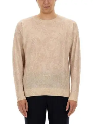 Etro Paisley Intarsia-knit Jumper - Ivory