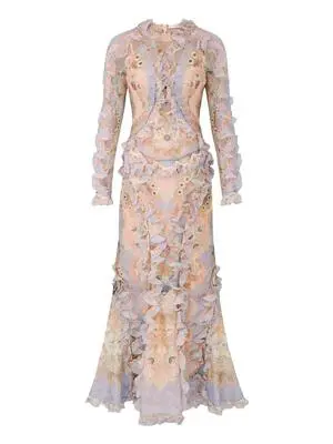 Zimmermann Fitted Long Dress With Separate Jacket - Multicolour