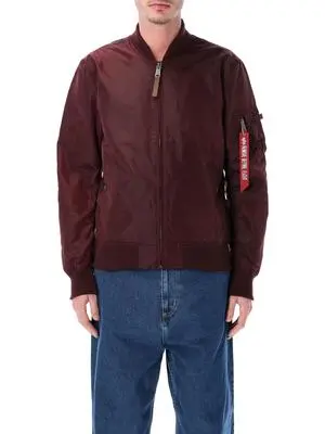 Alpha Industries ALPHA INDUSTRIES Slim Fit Lightweight MA-1 TT Bomber Jacket Dk Maroon